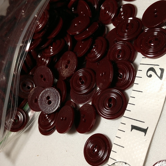 Vintage Maroon Buttons | Office | Vintage 94s Marooncranberry Small ...